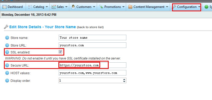 How To Disable Ssl Secure Url From Database For Nopcommerce