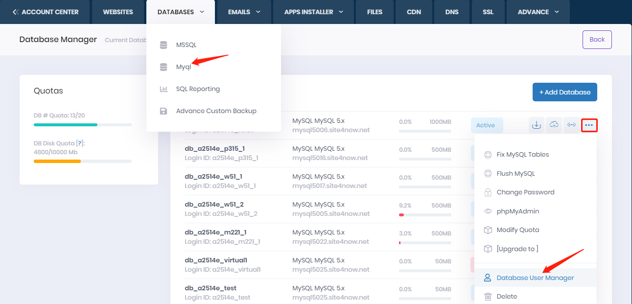 How Can I Create Additional Mysql Database Users Sharkaspnet 