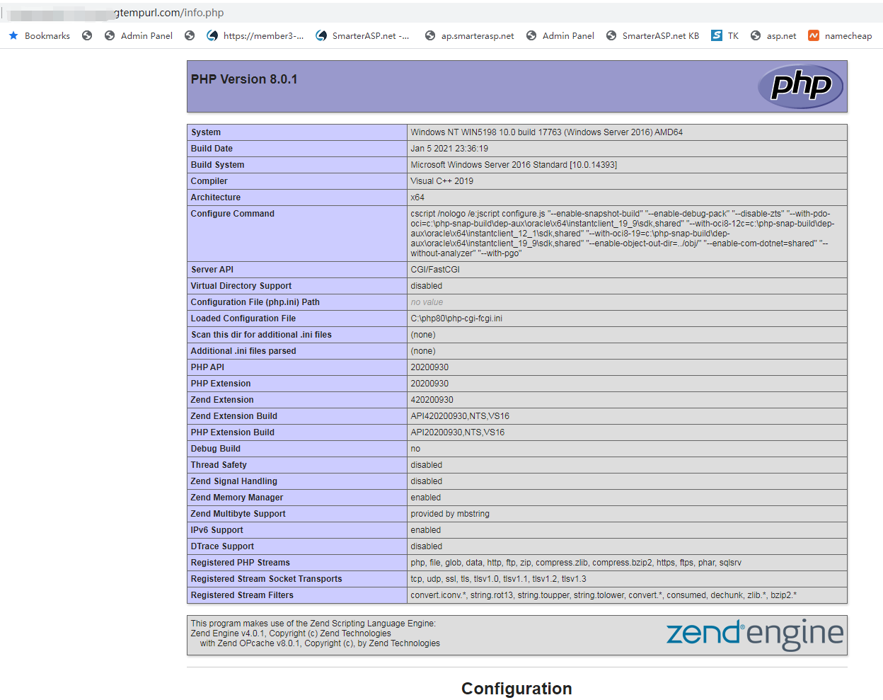 Create a PHPInfo File - SharkASP.NET