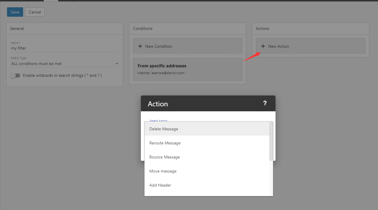 How to set content filtering from SmarterMail Web Interface?