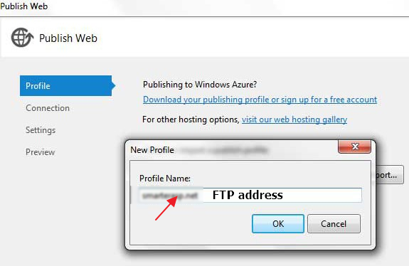 How do I deploy a Visual Studio 2012 Web Application Project using FTP?