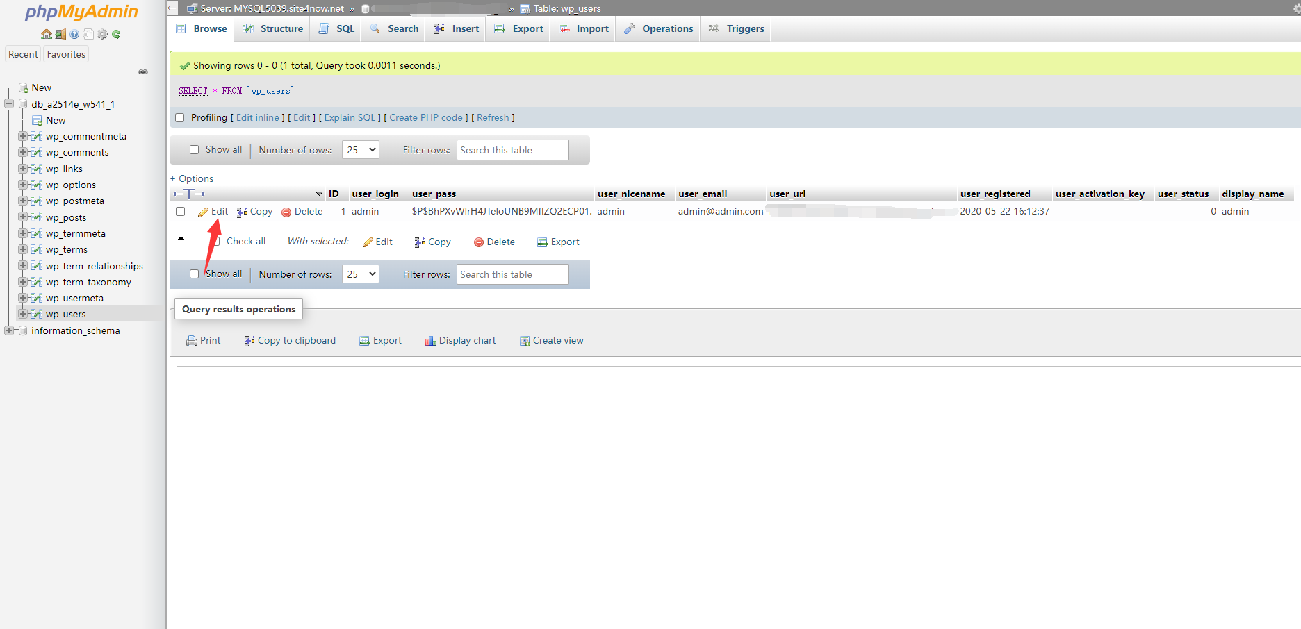 How to Reset a WordPress Password from phpMyAdmin - SharkASP.NET